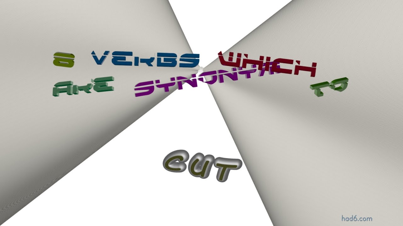cut - 14 verbs synonym of cut (sentence examples) - YouTube