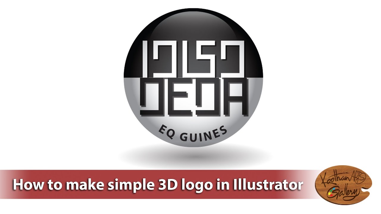 How to do simple 3D logo in illustrator- D 3D Logo - YouTube