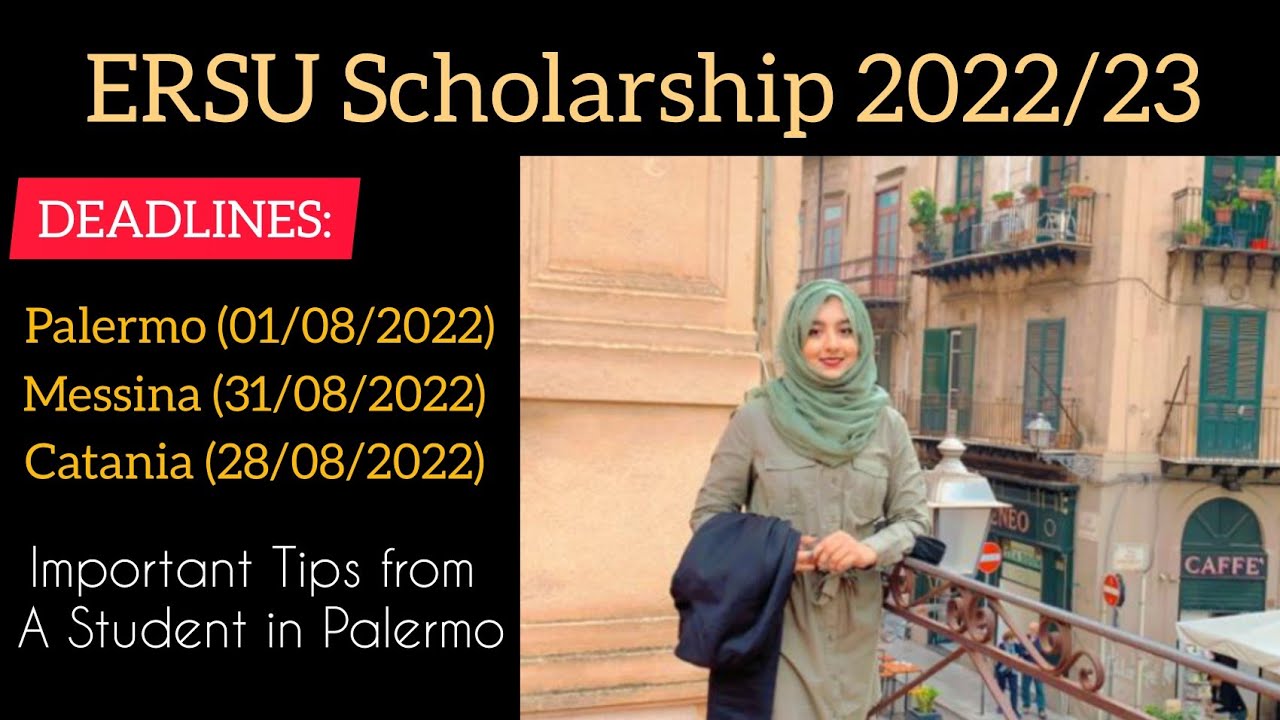 ERSU Scholarship 2022-23 | University of Messina | University of ...