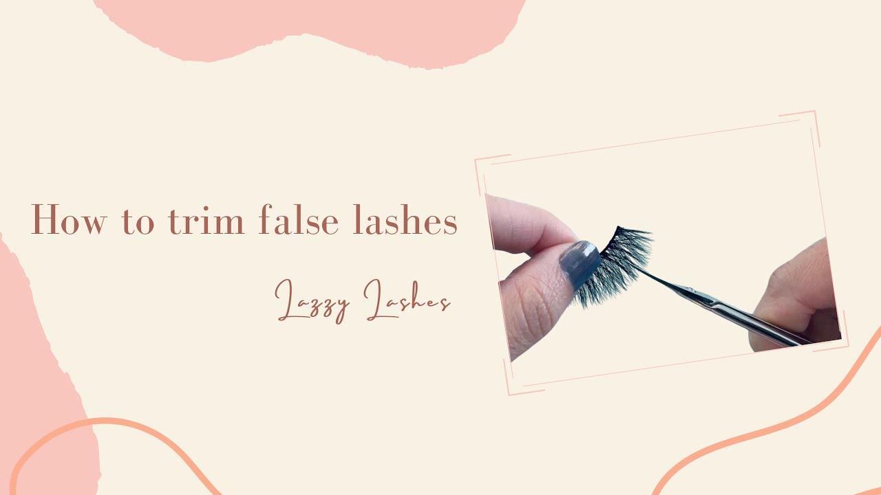 How to trim false lashes to better fit your eye shape - YouTube