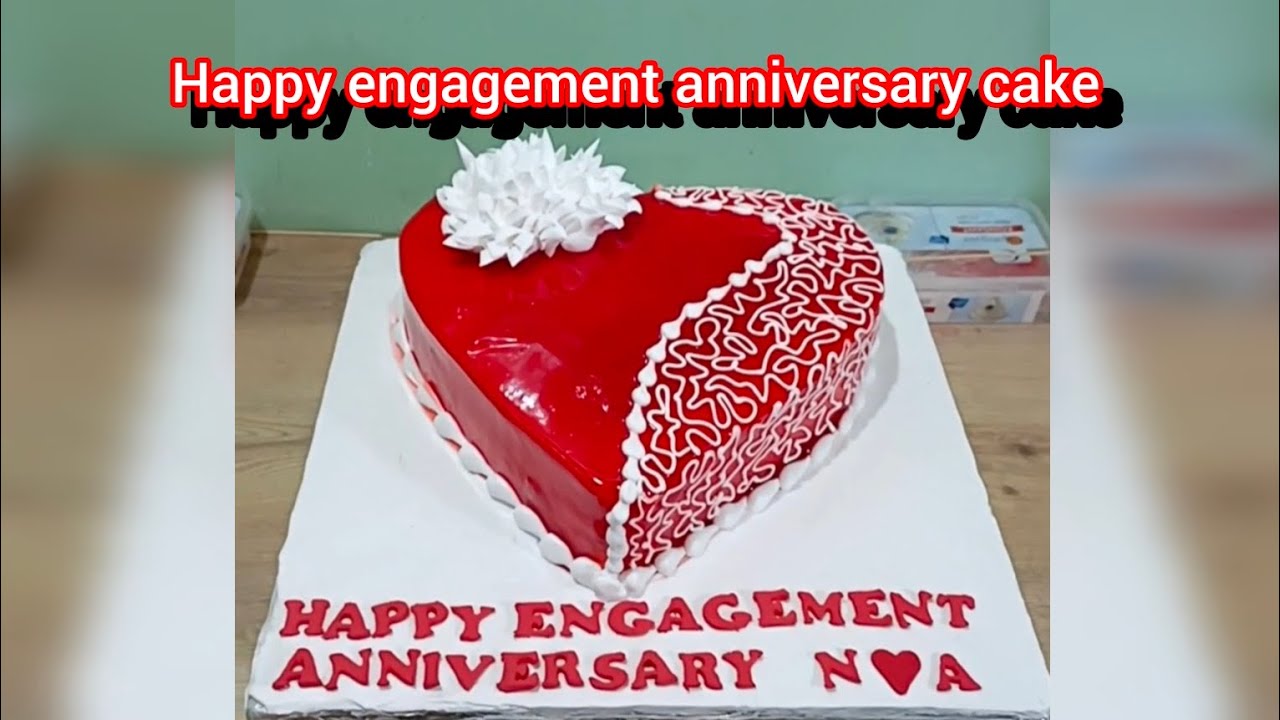 new dil shape cake decorate designing engagement anniversary cake - YouTube