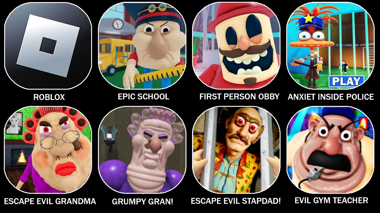 ROBLOX,EPIC SCHOOL,FIRST PERSON OBBY,ANXIET INSIDE POLICE,ESCAPE EVIL ...