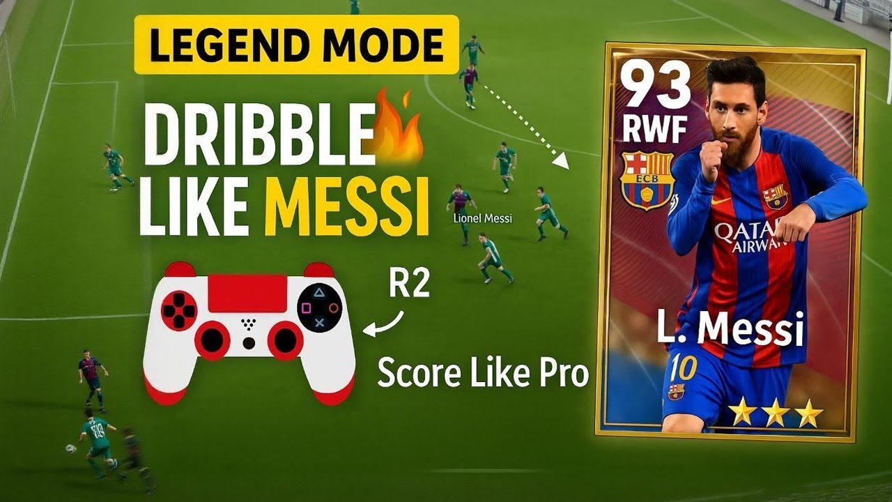 Messi Dribbling = Finesse Goals | Legend Mode eFootball Shooting ...