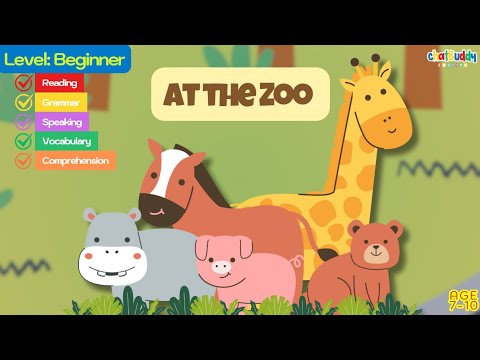 At the Zoo | English Lesson for Kids | Fun Reading & Vocabulary | ESL ...