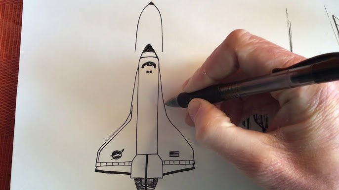 Nasa Rocketship Drawing