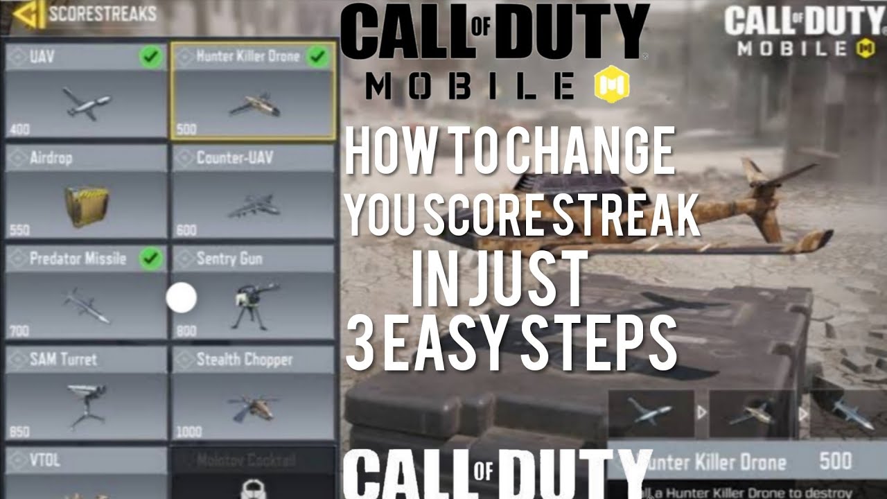 How To Change Your Score-Streak IN COD (UAV, PREDATOR MISSILE, HUNTER ...