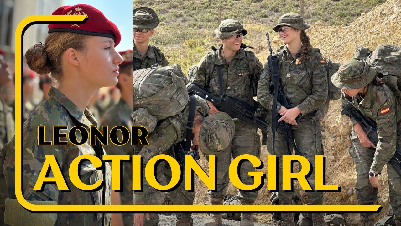 Action girl! Spain's Princess Leonor carries rifle, swims in army kit ...