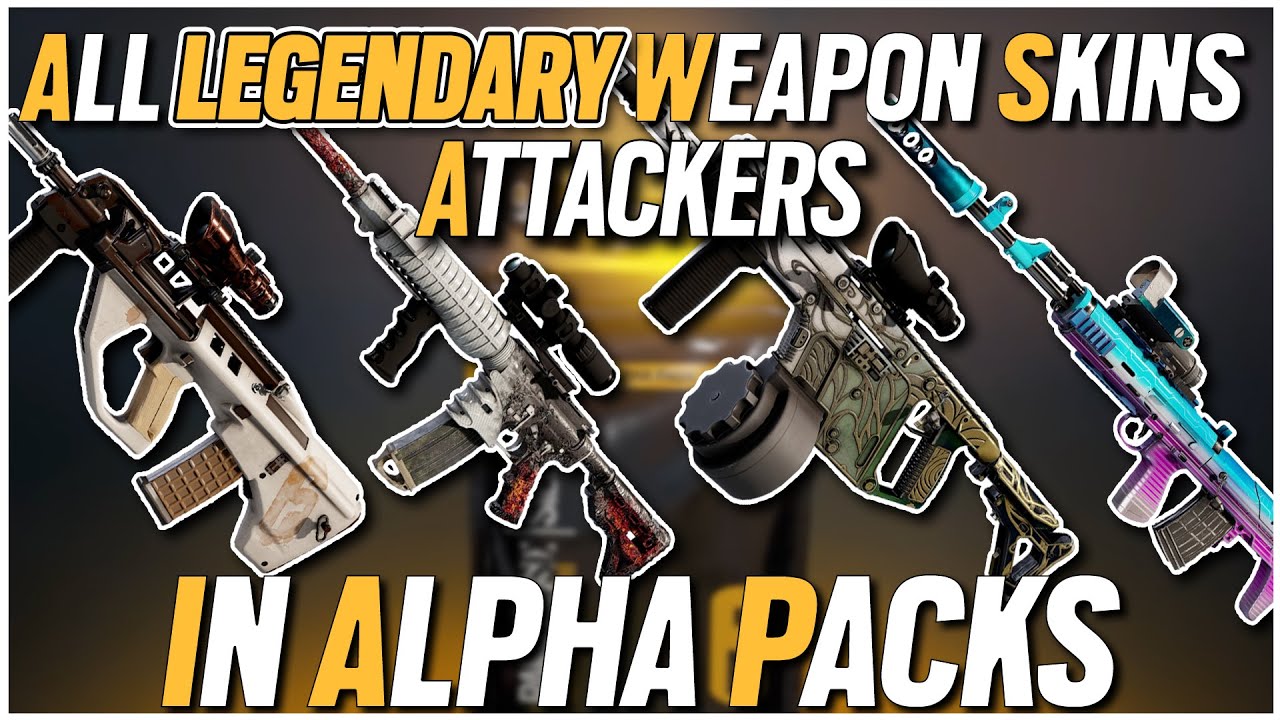 ALL LEGENDARY ATTACKERS WEAPON SKINS IN ALPHA PACKS - Operation North ...