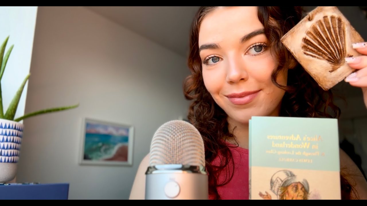 ASMR Whispering and random triggers (tapping, book sounds, scratching, and more..) - YouTube