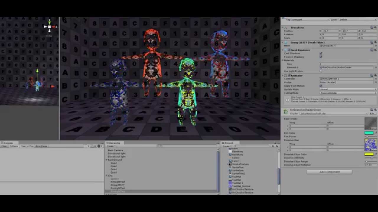 Unity Mobile Shader RimLight&Dissolve Test(FullScreen) - YouTube