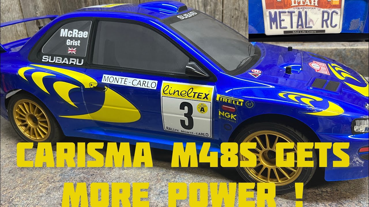 Carisma m48s Subaru rally car first run with new motor #rally #rccar # ...