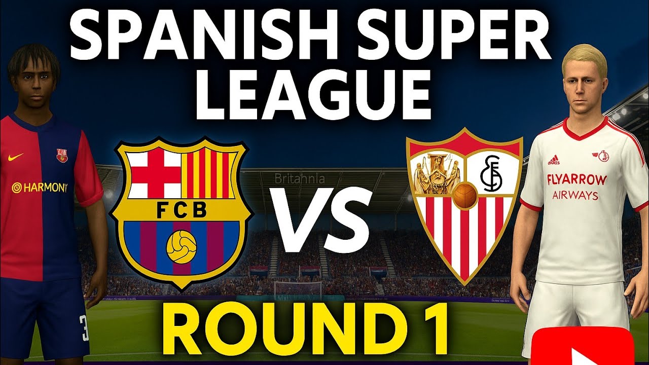 🔥 FC Barcelona 🆚 Sevilla Red | Spanish Super League - Round 1 | Live ...