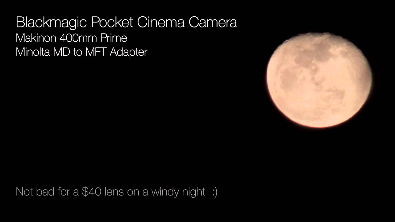 Moon footage 400mm Prime Lens - YouTube