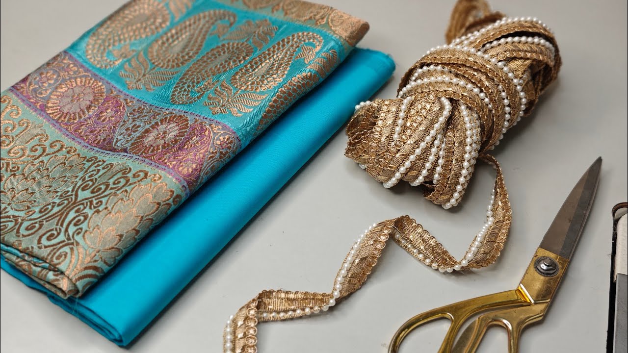 पैनल वाली बाज़ू / Front Panel Sleeves Design with Mirror lace and ...