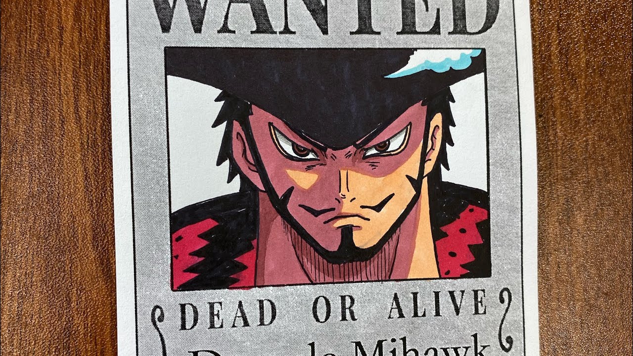How to draw Dracule Mihawk from One Piece full video - YouTube
