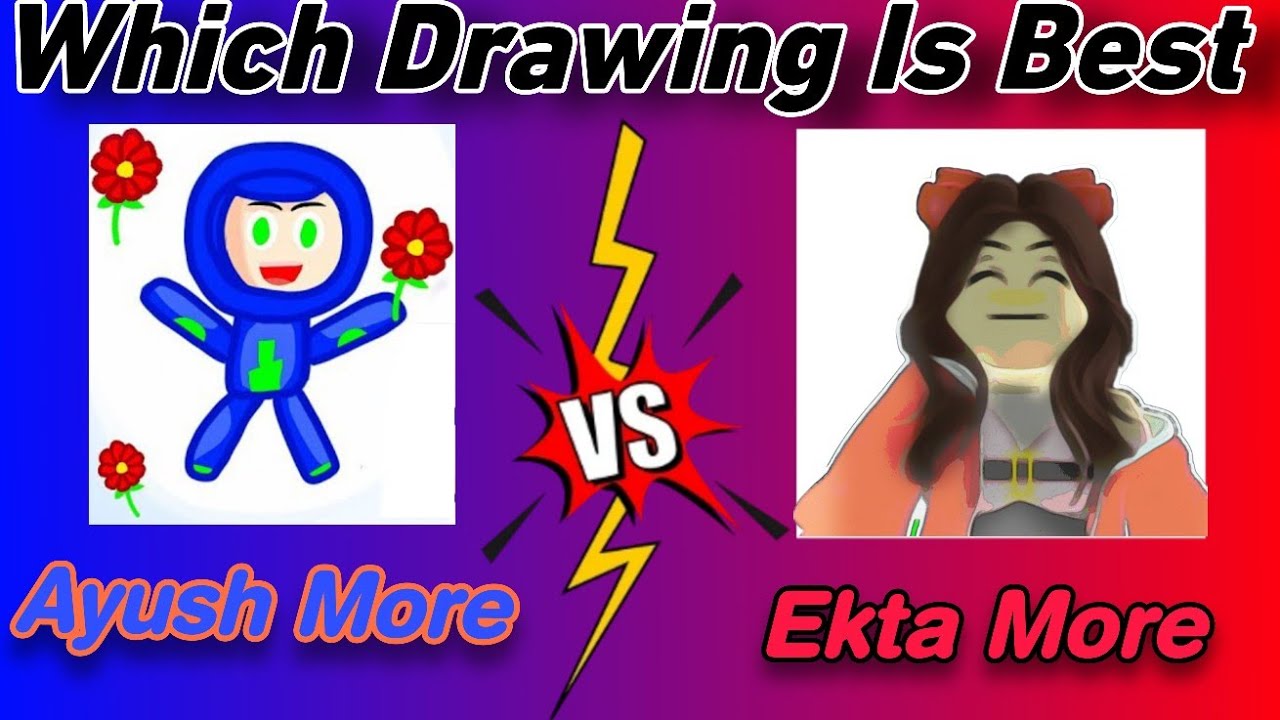 Harshiv Made Drawings Of Ayush More , Ekta More & Cool Kid More ...