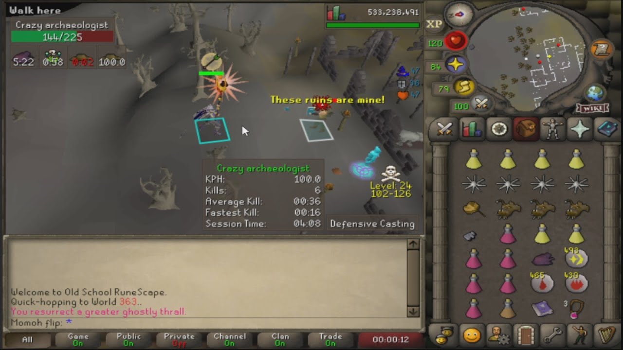 Crazy archaeologist w/ Tumeken's Shadow (80+ kph)(OSRS) - YouTube