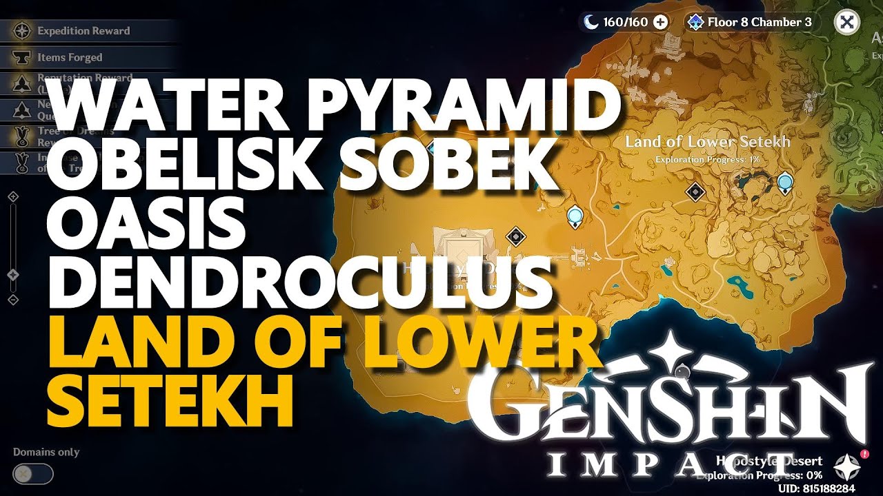 Water Pyramid Obelisk Sobek Oasis Dendroculus Genshin Impact Land of ...