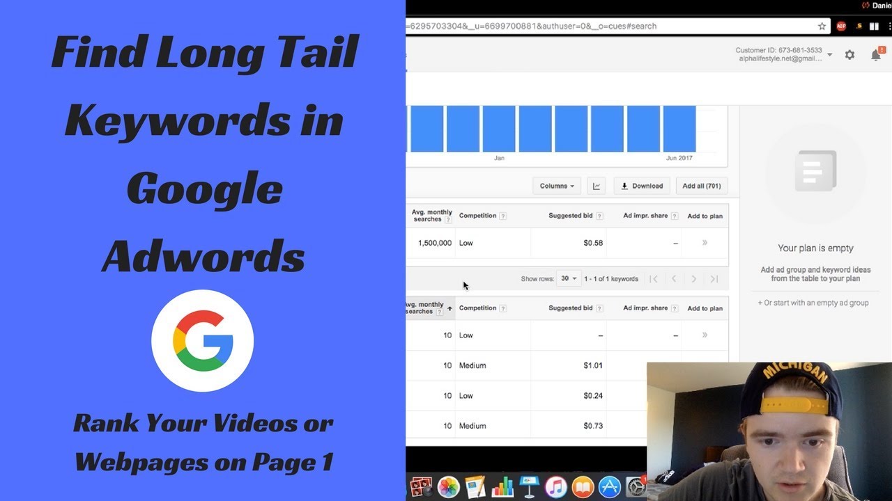 How to Find Long Tail Keywords on Google Adwords - YouTube