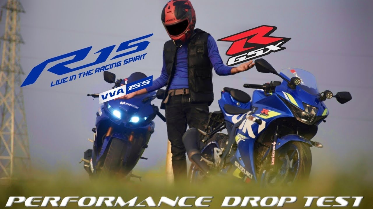 Performance Drop Test | Gsx-R vs R15 V3 | Crazy Rider - YouTube