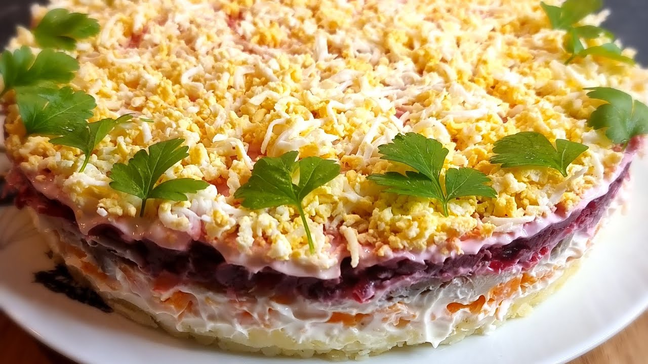 Russian style *Suba* winter salad,with easy affordable ingredients# ...