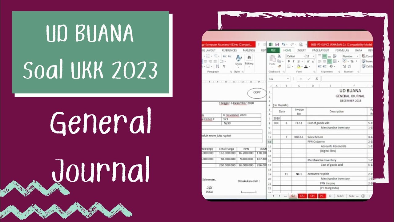 General Journal pada UD Buana soal UKK Akuntansi Paket 3 tahun 2023 # ...