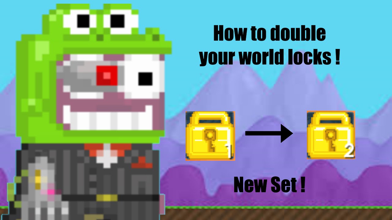 Growtopia : How to double your world locks + New set ! - YouTube