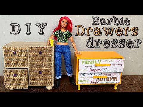 DIY Barbie Drawers Dresser - YouTube