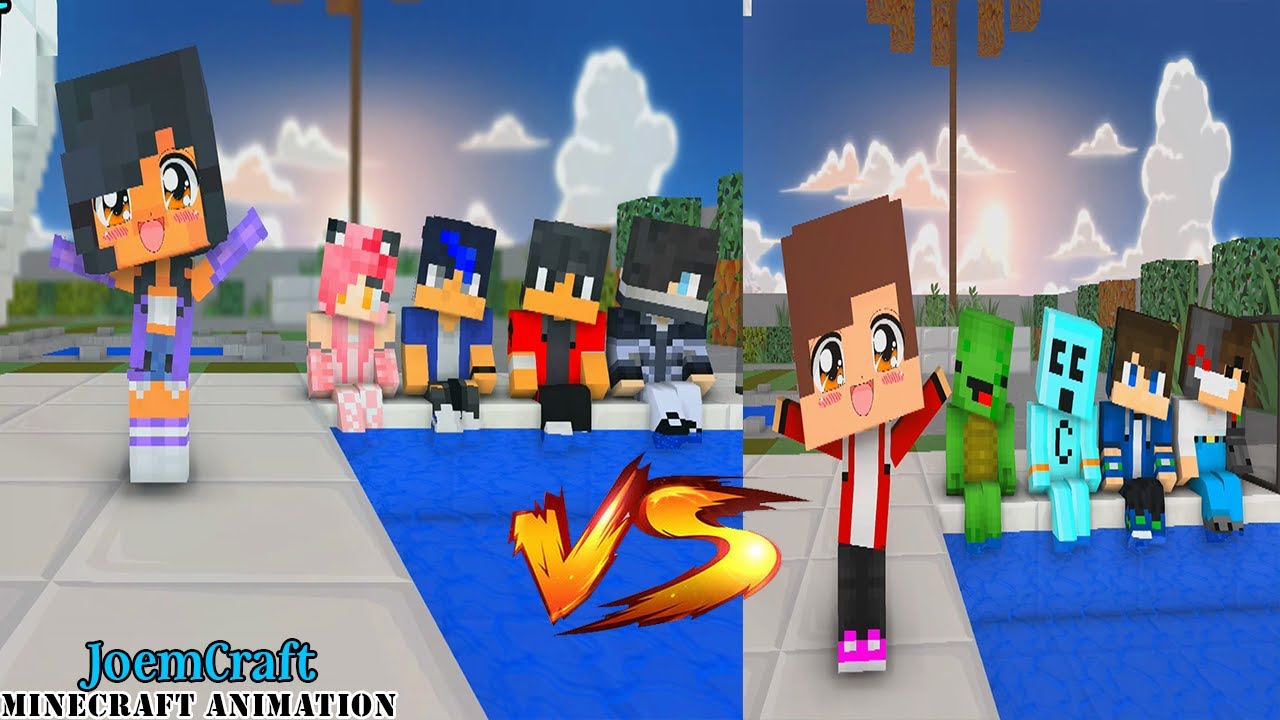 APHMAU FRIENDS VS YOUTUBERS MINECRAFT | AMIZEN, CRAFTEE, EYSTREEM ...