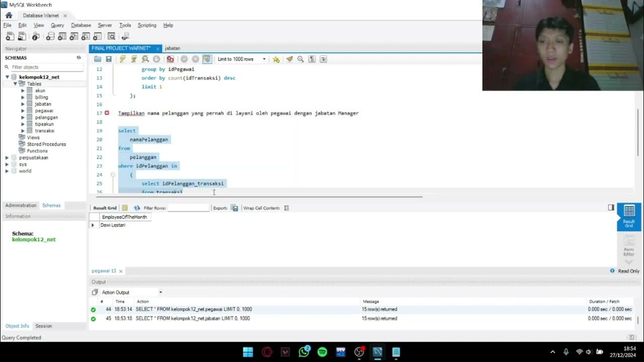 Demo Final Project Basis Data Lanjut - YouTube