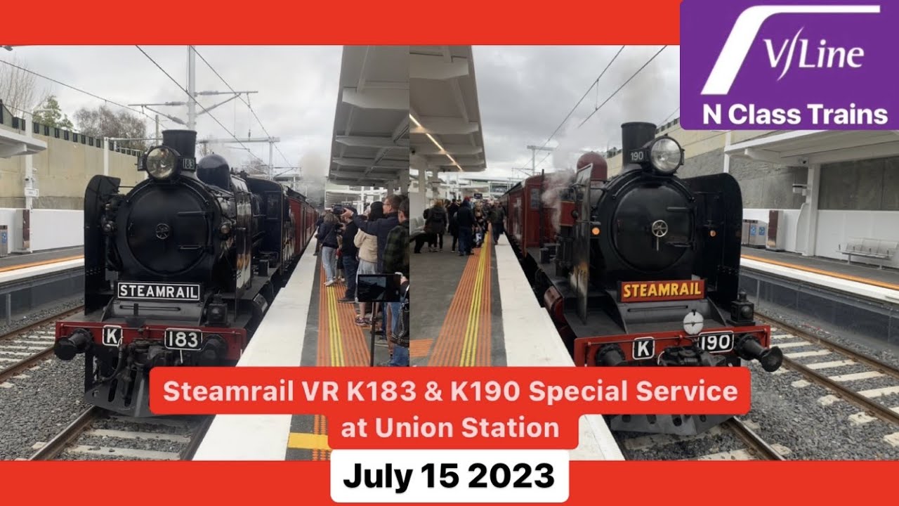 Steamrail VR K183 & K190 Special Service at Union Station - YouTube