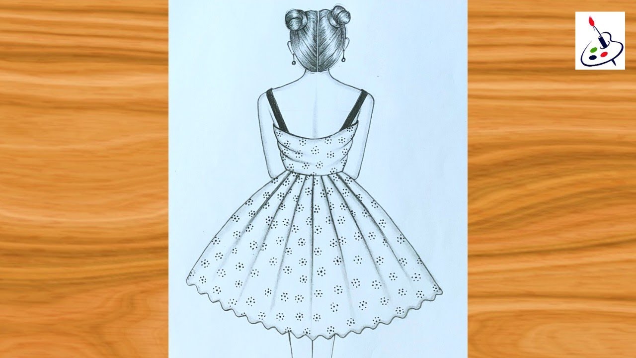 Easy Girl Drawing||Pencil Sketch||How to draw a girl with two sided bun ...