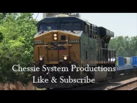 [CSXT]5232 ES40DC Leads P920-12 Carnival Train & Repainted Cars Slamming Selma NC Diamond ...