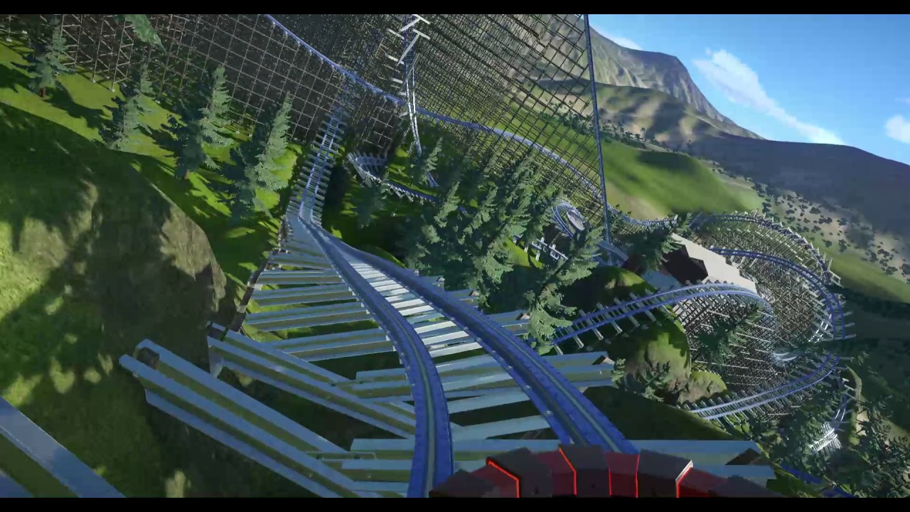 Rocky Mountain Rumble custom RMC Hybrid coaster in Planet Coaster - YouTube
