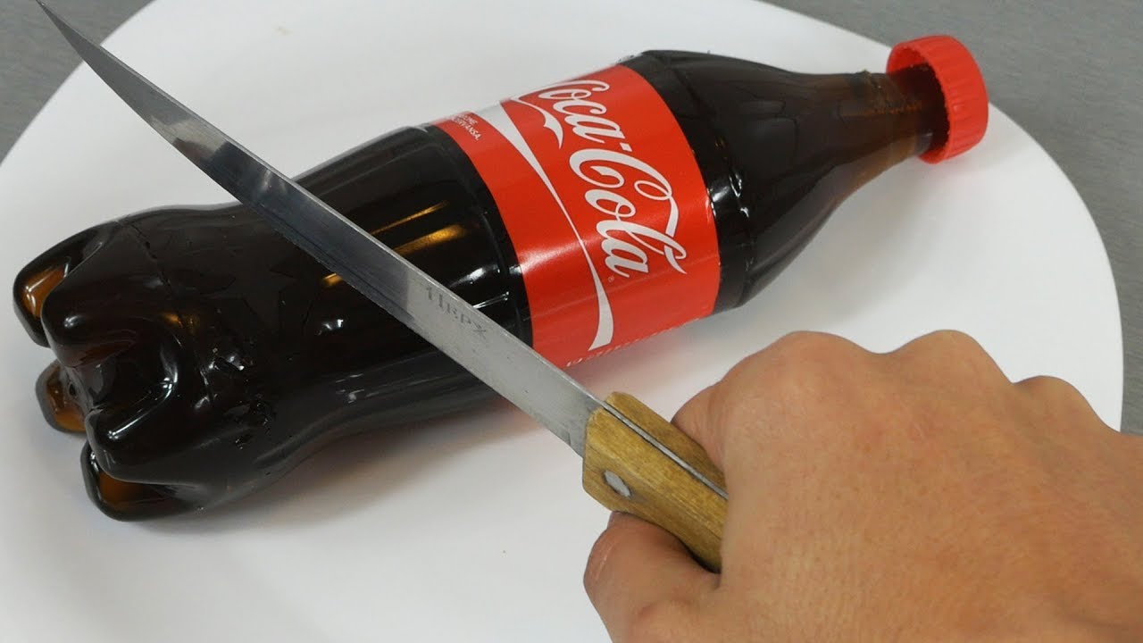 How to Make HUGE Gummy Coca Cola Bottle Shape Jelly Dessert Easy DIY ...