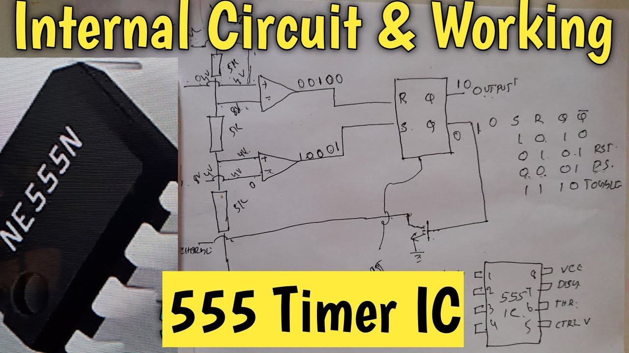 555 Timer IC Internal Circuit Diagram and Working||PWM signal ...