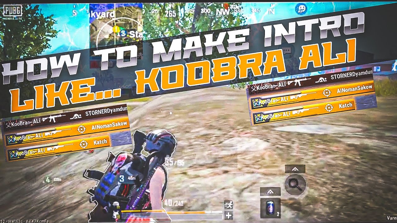 How to make intro koobra ali / koobra ali jaisa intro kaise banaye pubg ...