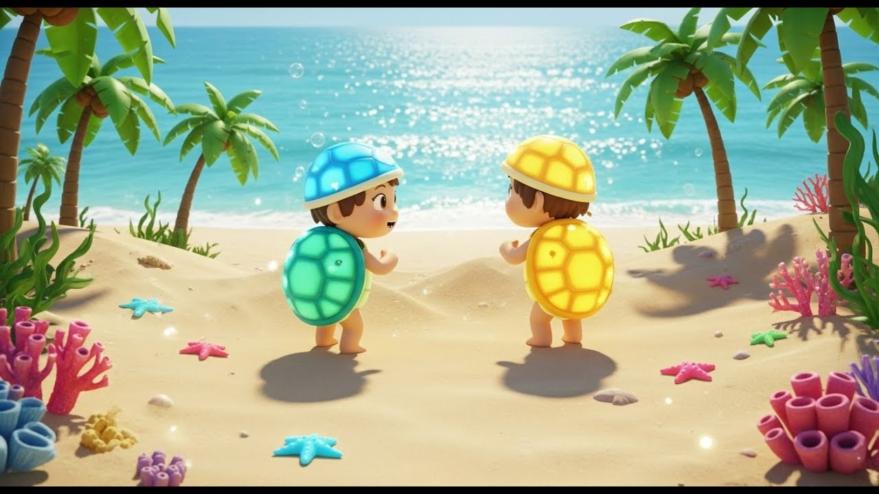Ten Tiny Turtles – Marching by the Shore | Fun Counting Song for Kids ...