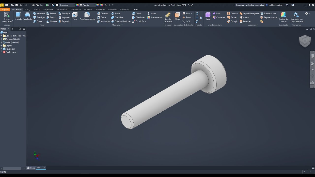 Introdução ao Comando de Revolução [Modelagem 3D com o Autodesk ...