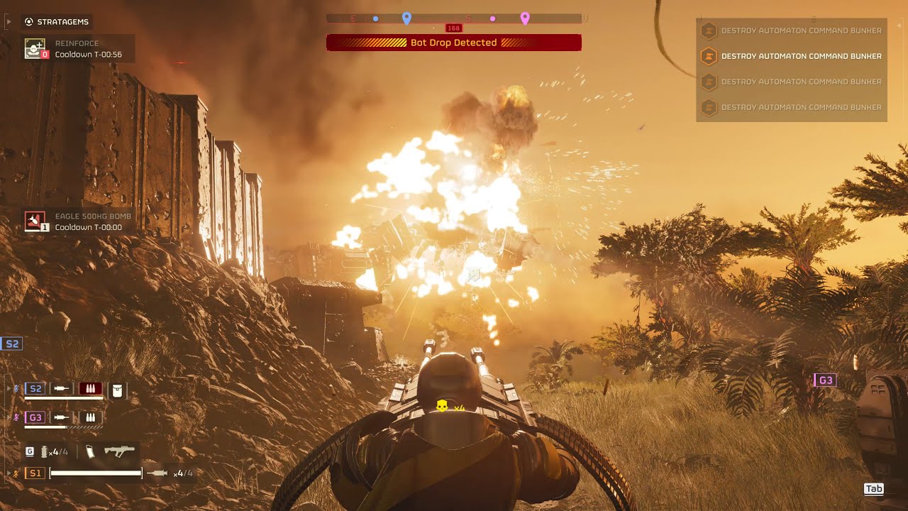 Battle with Automatons - Super Helldive Difficulty - 4K Quality ...