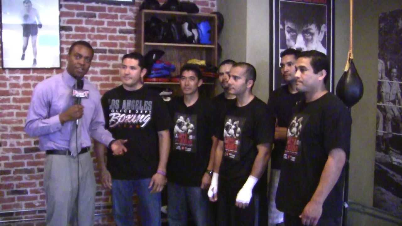 Los Angeles Police at Fortune Gym for Charity Boxing Event - YouTube