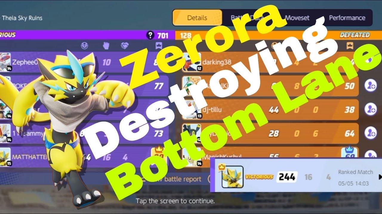 Destroying Bottom lane with Zerora in Pokemon unite🔥 by mh games| - YouTube
