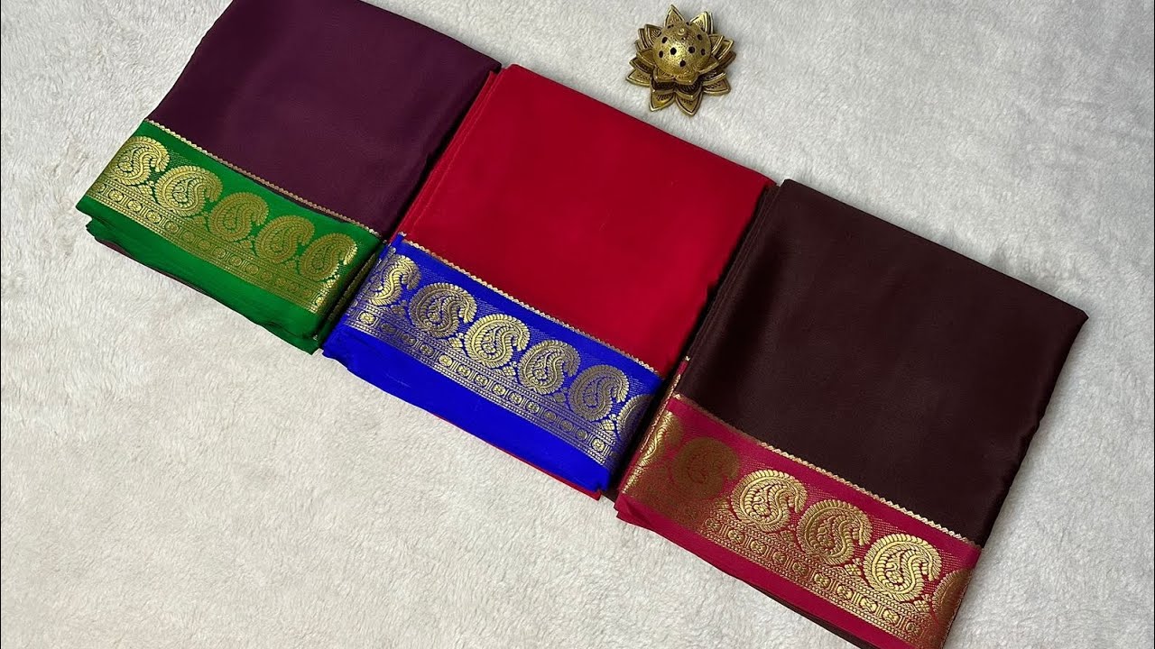 ️Pure Mysore silk sarees ️120grm thickness Silk mark certified Price ...
