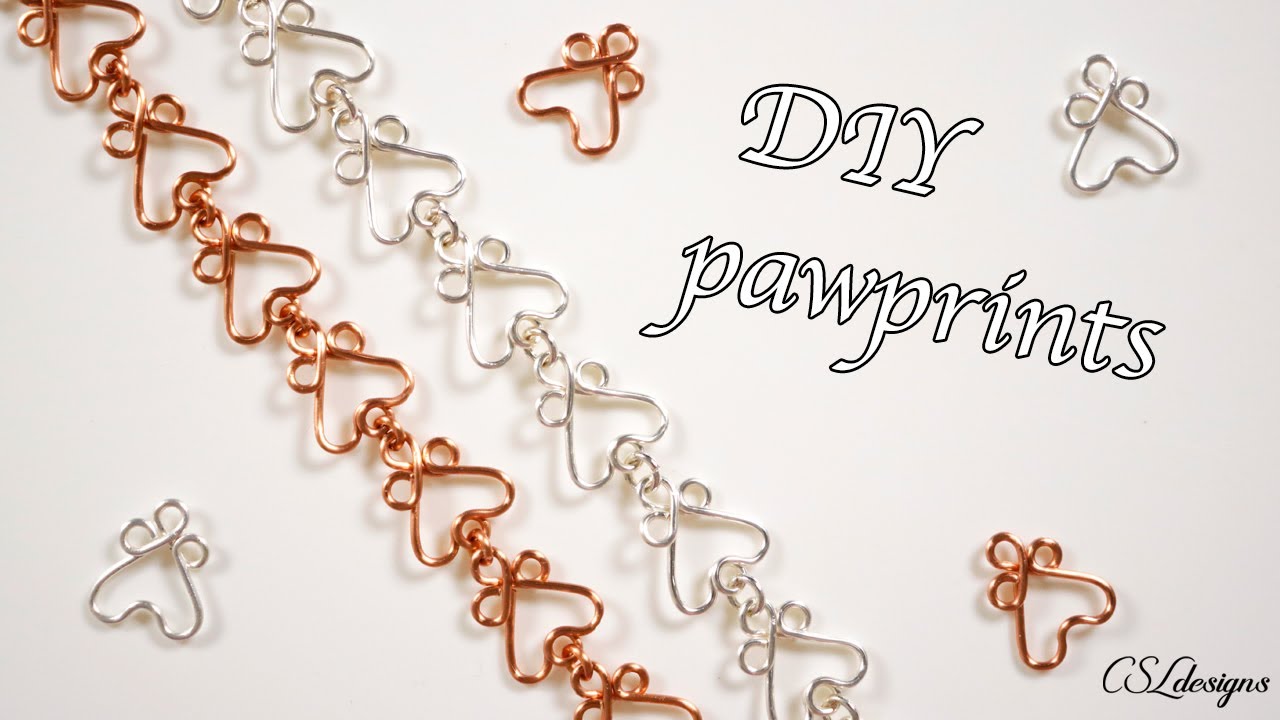 DIY paw print wirework chain links tutorial 🐾 - YouTube