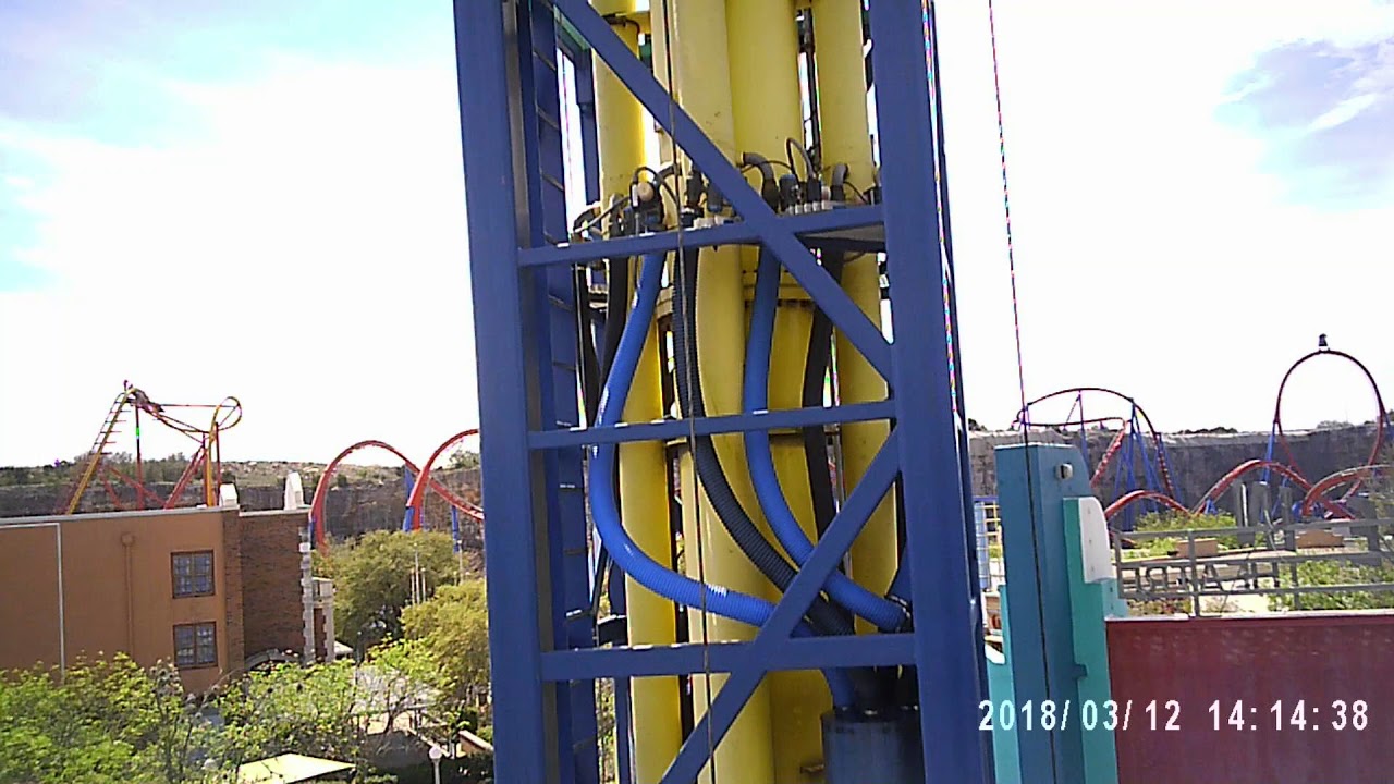 On ride POV of 'SCREAM" at Six Flags Fiesta Texas 2018 - YouTube