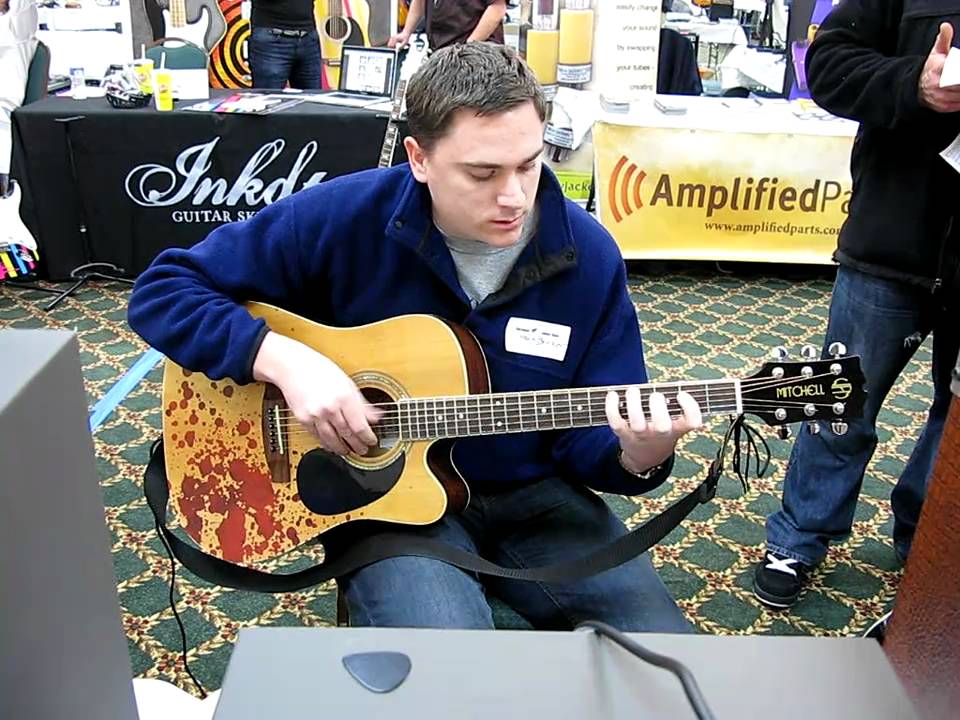 Mark Brinker plays Inkdt electric acoustic on Tube Amp Factory amp ...