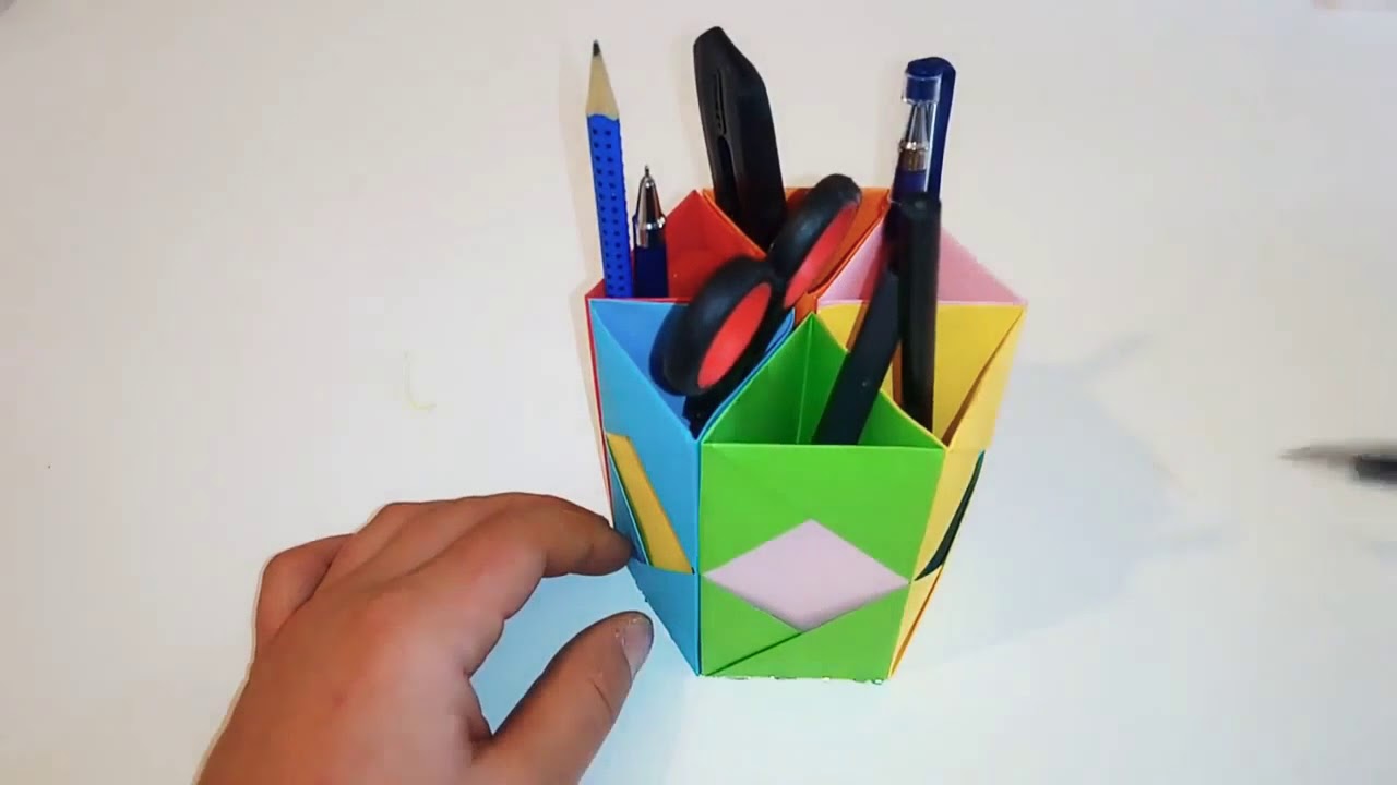 Stationary Holder || By Origami Folder - YouTube