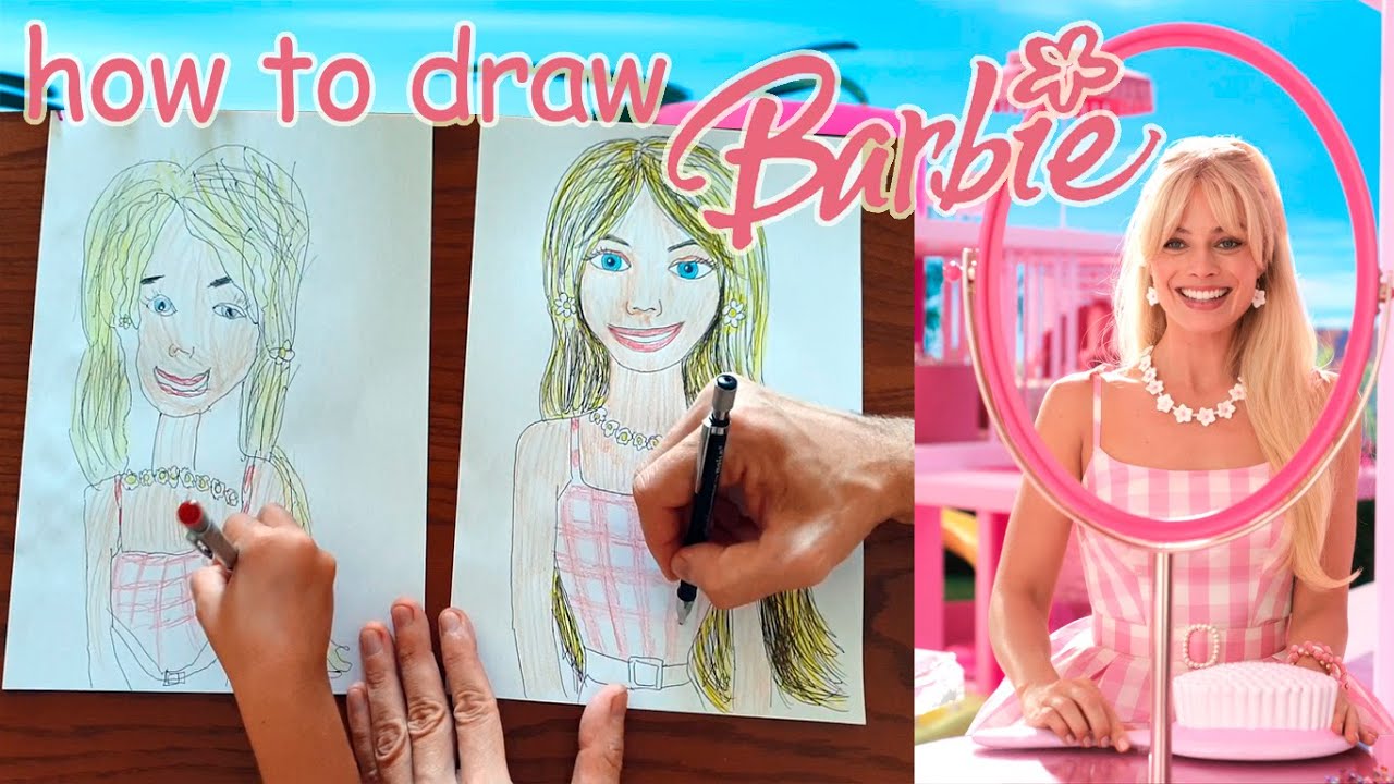 How to Draw Barbie - easy tutorial - step-by-step guide for beginners ...
