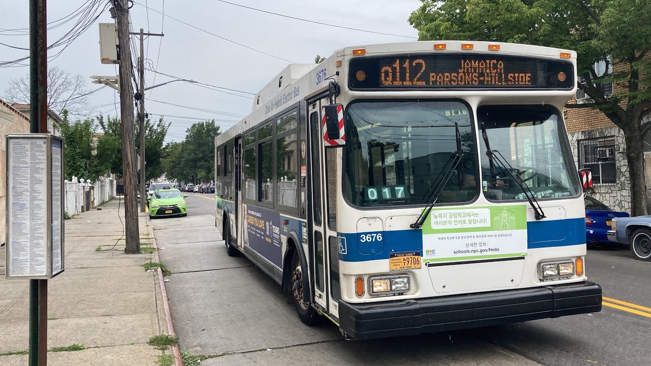 ᴴᴰ MTA Bus: 2007 Orion VII OG Hybrid #3676 on the Q112 Bus @ Waltham St ...
