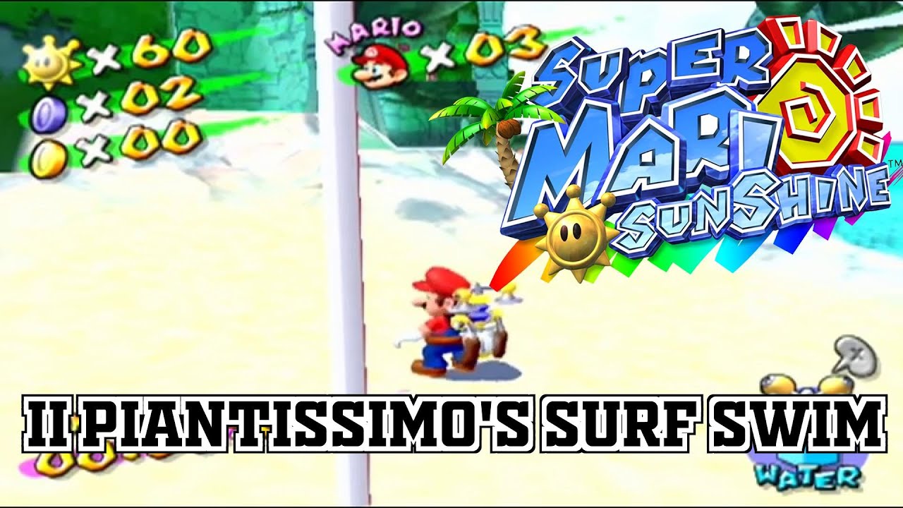 Super Mario Sunshine - II Piantissimo's Surf Swim - YouTube